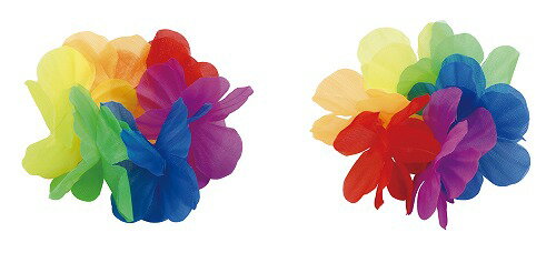 ●商品サイズ（単位mm):約φ100×高さ65mm●セット内容:全9色 2個組●重量（g）:5g●材質:ポリエステル●包装サイズ:100x100x5mm●生産国:中国きれいで大きな花びらのうでわ