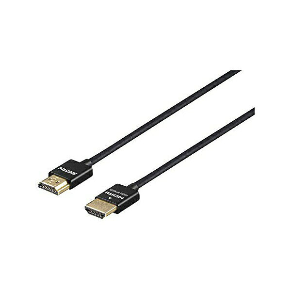 4K/2Kに対応するHDMI HighSpeedスリムケーブル。外部ノイズから信号を守る3重のシールド構造を採用しています。【特徴】●外部のノイズから高画質を守る3重のシールド構造●高級感と耐久性のあるアルミモールド仕様●ARC（オーディオ...