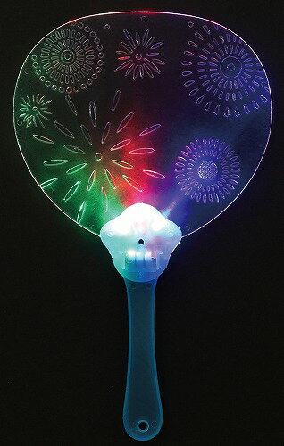 ●商品サイズ（単位mm):160×260×15mm、透明うちわ部分：160×140×1.7mm●セット内容:本体×1●重量（g）:47g●材質:PP.PS●包装サイズ:270×200×15mm●生産国:中国7パターンに光り方が変わる！