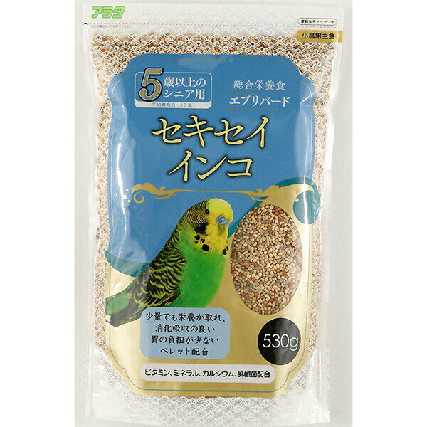 ▼まとめ買いがおすすめ！ 3個セット（爆安） 6個セット（激安） 10個セット（特売） ●総合栄養食●少量でも栄養が取れ、消化吸収の良い胃の負担が少ないペレットを配合したシニア用セキセイインコの総合栄養食です。ビタミン、ミネラル、カルシウム...