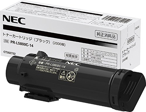 ●純正トナー・色：ブラック・ブランド：NEC●A4カラーページプリンタ・ブランド： NEC・メーカー： NEC・梱包サイズ： 18.8 x 6.8 x 6.2 cm; 140 g・製造元リファレンス： PR-L5800C-14・カラー： ブ...