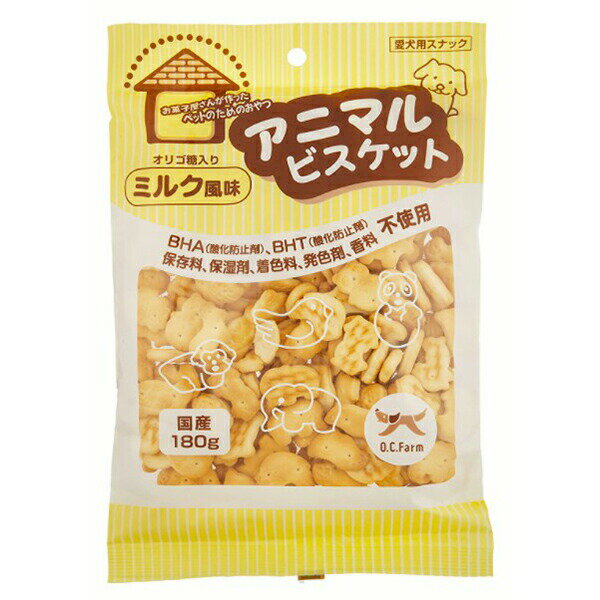 ▼まとめ買いがおすすめ！ 3個セット（お得） 4個セット（爆安） お菓子屋さんがワンちゃん用のサクサクビスケットを製造した、オリゴ糖入りミルク風味の犬用おやつです。【セット内容】●犬用おやつ × 3個●1個あたり：180g【特徴】●保存料、...
