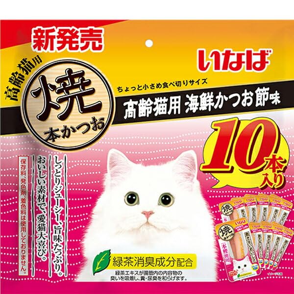 本かつおを香ばしく焼き上げ、高齢猫でも食べやすいよう柔らかく仕上げた、ちょっと小さめ食べきりサイズのおやつです。【特徴】●本かつおを香ばしく焼き上げ素材の旨みをそのまま閉じ込めた●歯の弱った高齢猫のために水分を多めに仕上げた柔らい焼かつお●...