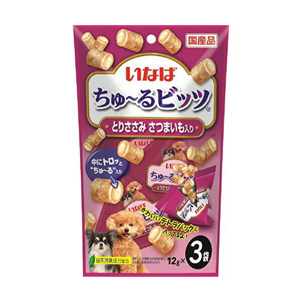 ▼まとめ買いがおすすめ！ 3個セット（激安） 6個セット（特売） 10個セット（お得） ●与えやすく食べやすい！●・ワンちゃんとのコミュニケーションに便利な一口サイズのおやつです。・外はふっくら、中はトロッとちゅ?るが入っているため、2つの...