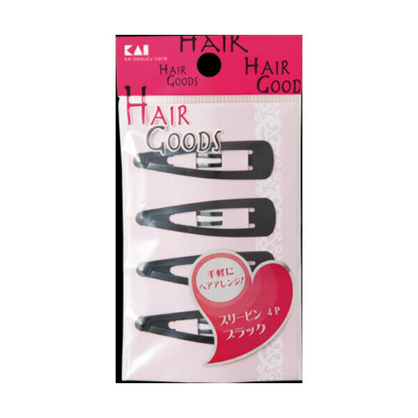 ●パチンと留まり手軽にヘアアレンジができるヘアピンです。4個入り。【サイズ】66×122×12（mm）【容量】4個