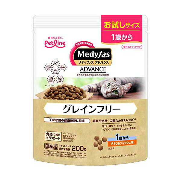 ▼まとめ買いがおすすめ！ 3個セット（激安） 6個セット（限定） 10個セット（特売） ●下部尿路の健康維持に配慮した国産プレミアムフード●本製品は下部尿路の健康維持とグレインフリーを両立した栄養設計を実現しました。メディファスアドバンスは...
