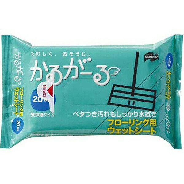 ●ベタつき汚れもしっかり水拭き！フローリングワイパー用取替えシート。ウェットタイプ。ホコリや皮脂汚れスッキリ。両面使えて経済的。1枚で約6畳分を清掃できます。各社共通サイズ。各社のフローリングワイパーに取り付けられます。【用途】フローリング...