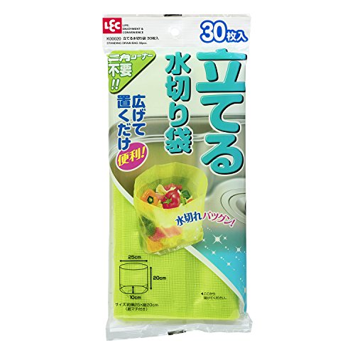 ●上部を折り曲げて使用する使い捨ての自立式水切り袋です。通水性、通気性がいいので、スムーズに水切りでき、ニオイの発生も抑えることができます。片付けは袋を捨てるだけです。燃やしても有害ガスが出ません。・サイズ（約）:幅25×奥行10×高さ20...