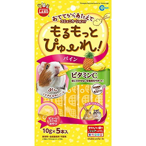 モルモットが体内で作ることができないビタミンCを配合したパイン風味のゼリーピューレ。手から与えてペットとコミュニケーションを取ることができます。【特徴】●ビタミンC配合でモルモット体内で生成できない栄養素を補給●食物繊維入りで毛玉ケアをサポ...