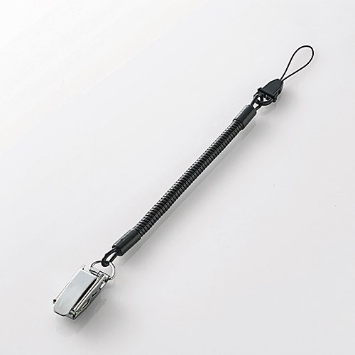 ▼まとめ買いがおすすめ！ 2個セット（人気） 3個セット（必見） 5個セット（お得） 10個セット（必見） エレコム P-STCM50BK スマートフォン用 クリップストラップ/メタル ブラック 50cm●胸ポケットに装着してスマートフォン...