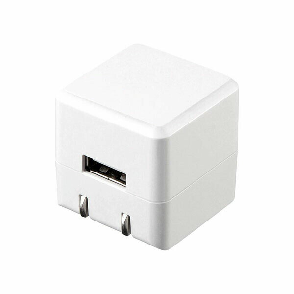 耐久性に優れた長寿命設計のコンパクトなキューブ型USB充電器。1A出力対応。●家庭用コンセントから1AのUSB電源出力に変換できるAC充電器です。●コンパクトなキューブ型で約30000時間の長寿命設計です。※電気設計上の寿命であり、製品の寿...