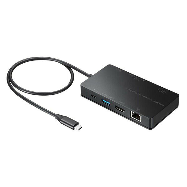 机に固定して取り外しができる便利なドッキングステーション●Type-Cケーブル1本でHDMIディスプレイ、USB機器、有線LANの拡張接続ができるUSB Type-Cドッキングステーションです。↓●Type-Cケーブル1本の接続で、大画面デ...