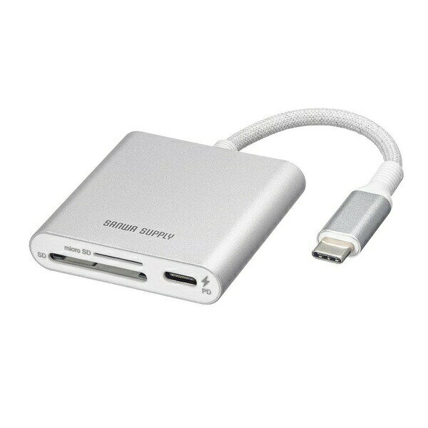 SD/microSDスロットを搭載したType-Cカードリーダー。最大PD100Wの高速充電に対応。スマホやタブレット、パソコンを充電しながらデータ転送が可能。2メディア同時読み込み対応。●USB 5Gbpsのスーパースピードモード（5Gb...