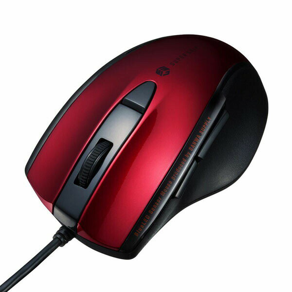 圧倒的グリップ感。有線タイプの5ボタンマウス「SUPER GRIP」。●手に吸い付くようなグリップ感でつかみやすい形状の有線マウスです。●「かぶせ持ち」「つまみ持ち」などの様々なグリップスタイルに対応した形状です。●左ボタン、右ボタンに静音...
