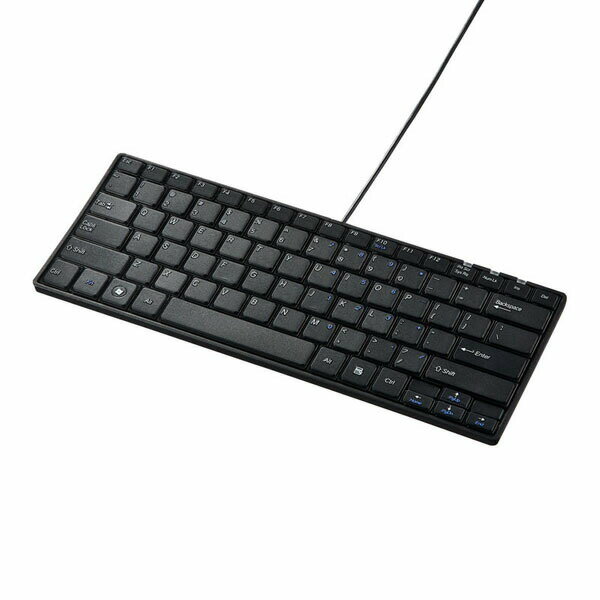 余分なキーを省いた英語配列キーボード。テンキーなし。●余分なキーを省いたシンプルな英語配列キーボードです。●ノートパソコンと同じパンタグラフキーボードです。●テンキーなしで、幅わずか293mmです。●サイズを極限まで小さくした超コンパクトデ...