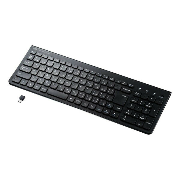 無駄を省いた薄型&コンパクトキーボード TypeCコネクタ●Type-C接続に対応した2.4GHzワイヤレスキーボードです。最大10m離れた場所からでも動作可能です。●最薄部6mmの超薄型形状です。最厚部でも14.4mmで持ち運びや収納に便...