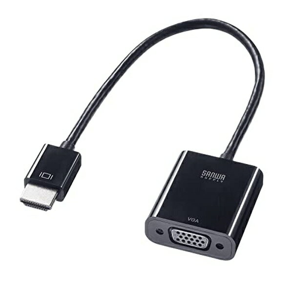 ・HDMI出力を持つ機器の映像信号をVGAコネクタ・ミニD-Sub・HD・15pin・に変換するケーブル一体型の変換アダプタ。ショートケーブル一体型で取り回しがしやすく、他のインターフェースと干渉せず接続可能。3重シールド処理でノイズ干渉を...
