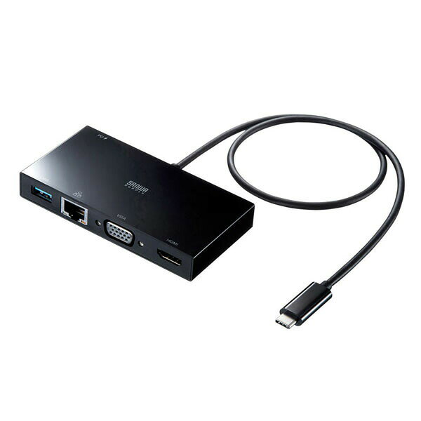 テレワークやシェアオフィスに最適なモバイルドッキングステーション●ケーブル長が50cmと長めで、ディスプレイケーブルなどが短くても余裕をもって配線できます。●面ファスナー付きで机などに固定することができ、ケーブルの反発で本体が浮くのを防止し...