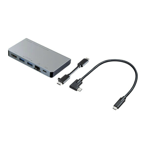 HDMI、LANポート搭載したUSBType-Cハブ●USB Type-Cケーブル1本でHDMIディスプレイ、各種USBデバイス、有線LANの拡張接続ができるUSB Type-Cドッキングハブです。●Type-Cケーブル1本の接続で大画面デ...