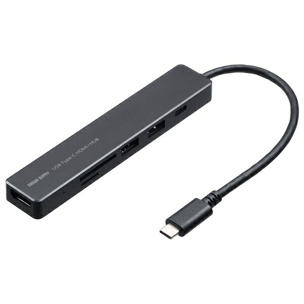 HDMIポートとSD・microSDカードスロットを搭載したUSB　TYPE-Cハブ●HDMI出力ポート付のスリムUSBType-Cハブです。●SD・microSDスロット搭載でメモリーカードの読み書きができます●HDMI出力4K/30Hz...