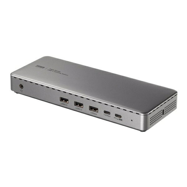 USB Type-Cケーブル1本の接続で3台のディスプレイに4K/60Hzの滑らかな映像が出力できるドッキングステーション。●4K解像度かつ60Hzの滑らかな映像を、最大3画面同時に出力できる高性能ドッキングステーションです。●Mシリーズチ...