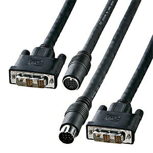 DVI工事配線用ケーブル　10m デジタル・シングルリンク用 ■カラー：ブラック ■ケーブル長：9.5m+0.5m■ケーブル直径：9.8mm■コネクタ形状：DVI24pinオス（DVI-D）インチネジ（4-40）− DIN14pinオス　D...