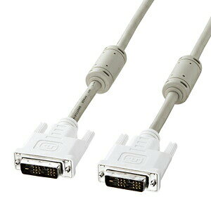DVI-D 24pinコネクタを持つパソコンとDVIディスプレイを接続するシングルリンク対応ケーブル。【特徴】●ケーブル中心からアルミシールド、アルミシールド、高密度編組みシールドの3重シールド処理を採用●内部を樹脂モールドで固め全面シール...