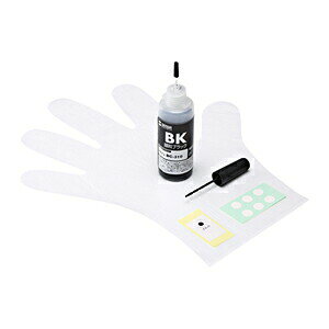 キヤノン BC-310（顔料ブラック）約4回分。■インクボトル：顔料ブラック■内容量：60ml■つめかえ回数：約4回分（BC-310）■付属品：注入口シール×6、ドリルガイドシール×1、ドリル×1、手袋×1、取扱説明書＜注意＞※つめかえ回数...