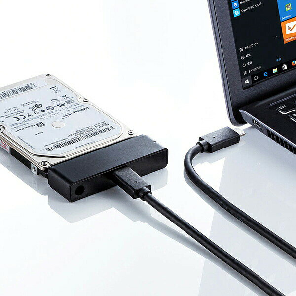 内蔵型のSATAハードディスクをUSB3.1 Gen2対応のUSB Type-CまたはUSB Type-Aで接続するコンバーター。【特徴】●SATA3（6Gbps）のHDDやSSDを最大10Gbpsでの高速転送が可能●USB Type-Cコ...
