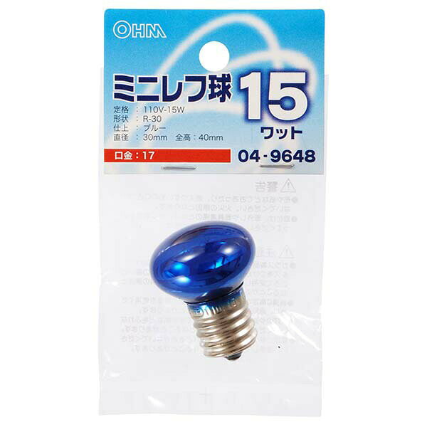 ※この商品はお取り寄せの為、お届けまでお時間をいただく可能性がございます。あらかじめご了承ください。 　≪　ミニレフ球のラインアップ　≫品種名 区分 形状 色 商品コードミニレフ球 7.5W R-40(径40mm) フロスト 04-6360...
