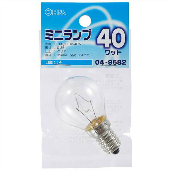 ガラス球の曲線がなだらかなS形の白熱電球で、主に輸入照明器具に使われます。【特徴】●口金E14で小型照明器具に対応●S35形状の滑らかな曲線設計【仕様】材質ガラスサイズ直径35×長さ64mm電源100/110Vカラークリア口金E14定格消費...