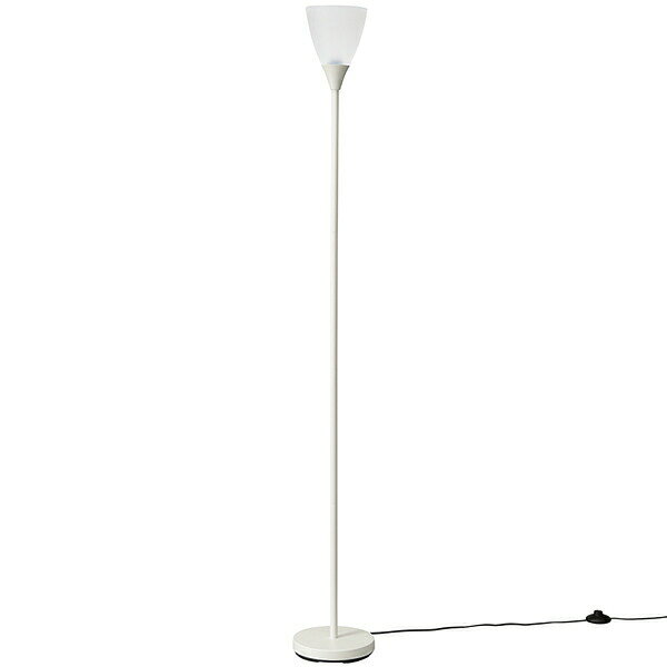 ● お部屋の雰囲気づくりに● 電球別売（適合電球は口金E26）● カラーはホワイト■ スイッチ：フットスイッチ（ON/OFF）■ 材質：本体…スチール、シェード…プラスチック■ 本体サイズ：（約）幅210×高さ1620×奥行210mm（組立...