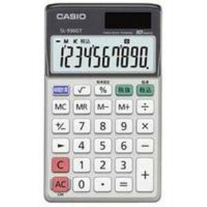 ▼まとめ買いがおすすめ！ 2個セット（爆安） 3個セット（人気） 5個セット（限定） 10個セット（特売） カシオ　手帳タイプ 10桁 電卓 SL-930GT-N税計算時間計算キーロールオーバー機能（早打ち機能）T・W・P(太陽電池と補助電...
