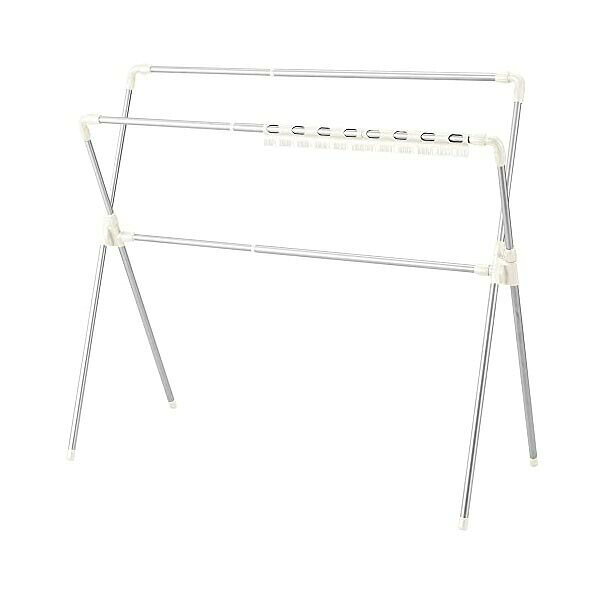 ●使用時サイズ：幅101〜152×奥行70×高さ88〜125cm、収納時サイズ：幅101×奥行19.5×高さ96.5cm、重量：約3.55kg●素材・材質：パイプ部/ステンレス巻きスチールパイプ、樹脂部/ポリプロピレン・ABS樹脂●原産国：...