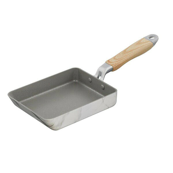上品な大理石模様が特徴のガス火専用卵焼き器です。【特徴】●外面に耐熱シミュレーション大理石焼付け3種塗装を採用●内面にシルバーマーブル加工を施した耐摩耗性試験100万回クリアの塗膜●ハンドルにシリコーン塗装の木目仕上げを採用【仕様】材質本体...