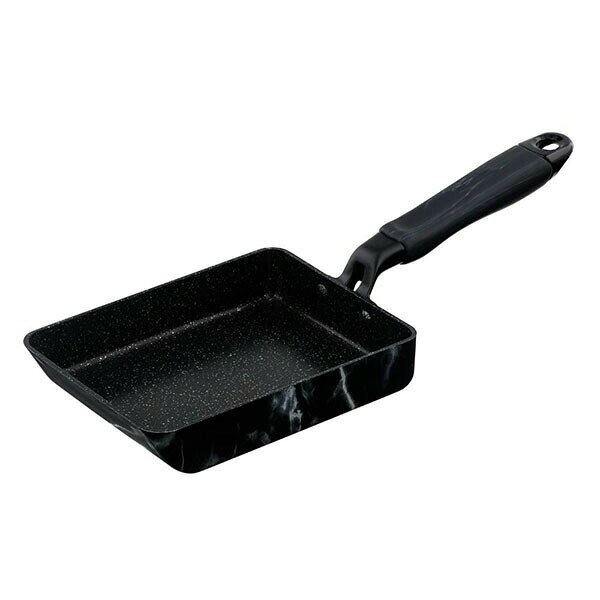 IH・ガス火対応の卵焼き器で、内面はシルバーマーブル加工、外面は大理石模様焼付け塗装を施している。【特徴】●内面の耐摩耗性試験は100万回をクリアしている●外面は耐熱シミュレーション大理石焼付け3種塗装で上品な模様になっている●ハンドルはシ...