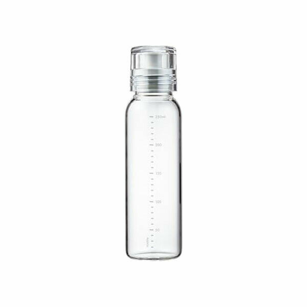 ▼まとめ買いがおすすめ！ 2個セット（人気） 5個セット（人気） 10個セット（お得） 耐熱ガラス製のボトルに材料を入れて振ってドレッシングを作り、そのまま保存できるドレッシングボトル。【特徴】●密封性が高いネジ口構造で振って作ったドレッシ...