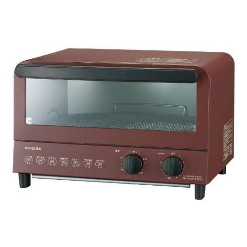 コイズミ KOS1218R オーブントースター レッド発売日：2024年4月25日●遠赤外線加熱●ビック&ワイド庫内タイプ→角パン3枚焼き25cmビックサイズピザも可能●トースト3枚焼き●ハイパワー1200W●お手入れが簡単な焼き網着脱式●...