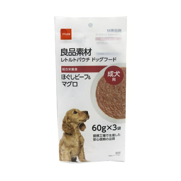 贅沢なビーフをたっぷり使用！ビーフをふんだんに使用しました。愛犬がよろこぶおいしさが調和した、愛犬の健康維持のための総合栄養食です。・原材料：肉類(チキン、ビーフ、チキンエキス)、魚介類(マグロ)、コーンスターチ、リン酸塩(Na、K)、増粘...