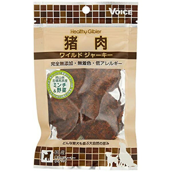 猪肉にニンジンとキャベツを加えて乾燥させた、完全無添加・無着色の犬用ジャーキーおやつ。【特徴】●完全無添加、無着色で低アレルギー【仕様】原材料猪肉、ニンジン、キャベツ内容量20g対象動物犬【使用場所】●愛犬へのおやつ【ご注意】●パッケージの...