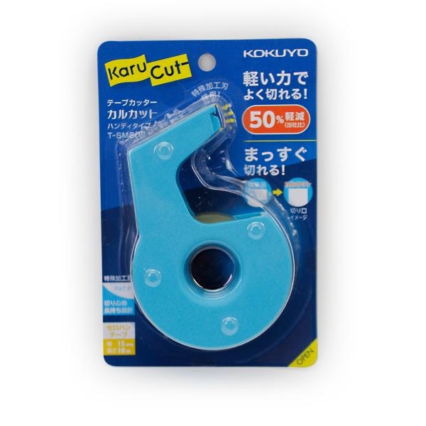 ●カルカットの特殊加工刃で約1/2の軽い力でテープを切ることができます。セロハンテープ以外にPPテープやマスキングテープなどもよく切れます。切ったテープの切り口はまっすぐキレイです。・サイズ：W27×D91×H60mm・テープサイズ：幅15...
