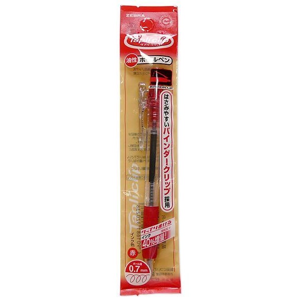 可動式バインダークリップを採用したノック式油性ボールペン。【セット内容】●油性ボールペン × 5個●1個の入数：1本【特徴】●ボール径0.7mmの細字タイプ●従来のノック式比で約40%のインク量増量●可動式バインダークリップにより厚みのある...