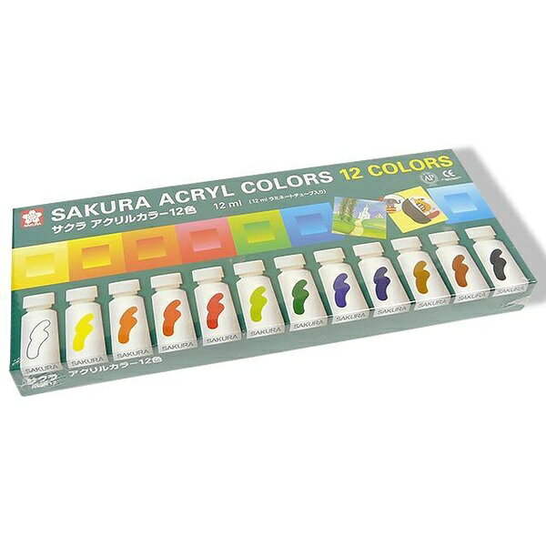 水で溶いて使用でき、乾くと耐水性になるアクリル絵具の12色セット。【特徴】●透明調で艶があり油絵のような力強い表現が可能●接着力が強く金属・紙・布・プラスチックなど幅広い素材に描ける●ラミネートチューブ入りで使いやすい●メディウムとの併用で...