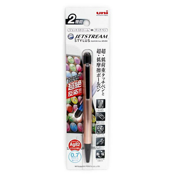 ボールペンとタッチペンの機能を兼ね備えたペン。ジェットストリームインク搭載で、Agファイバーチップを採用したタッチペンは静電容量式タッチパネルに対応。【セット内容】●ボールペン・タッチペン兼用ペン × 3個●1個の入数：1個【特徴】●ボール...