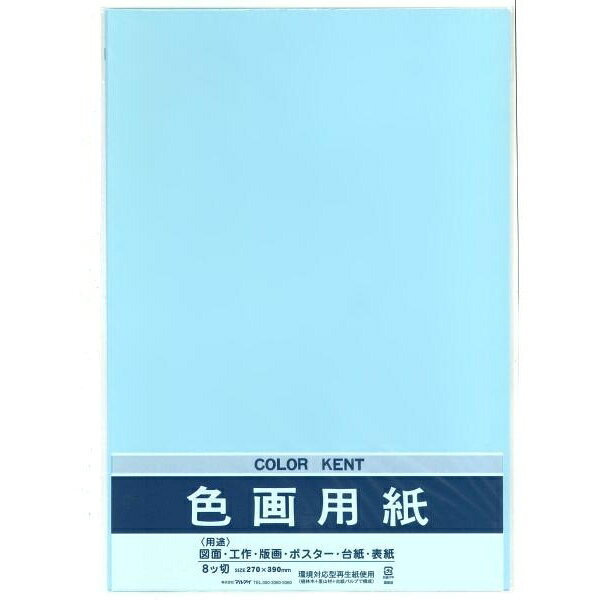 図面、工作、版画、ポスター、台紙、表紙などあらゆる用途に使用できる色画用紙の10個セット。【セット内容】●色画用紙 × 5個●1個の入数：10個【特徴】●PP袋入りで保存に便利【仕様】サイズ270×390mm入数10個【使用場所】●図面　●...