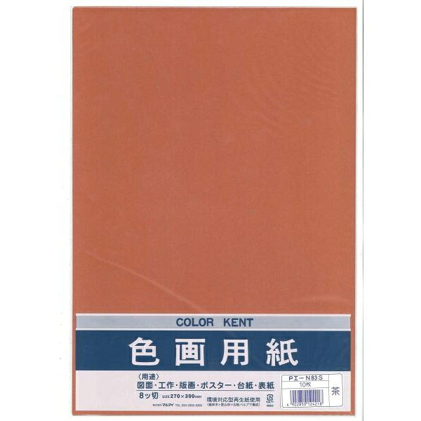 図面、工作、版画、ポスター、台紙、表紙などあらゆる用途に使用できる色画用紙。【セット内容】●色画用紙 × 5個●1個の入数：1【特徴】●PP袋入りで保存に便利【仕様】材質紙サイズ270×390mm入数1【使用場所】●図面　●工作　●版画　●...