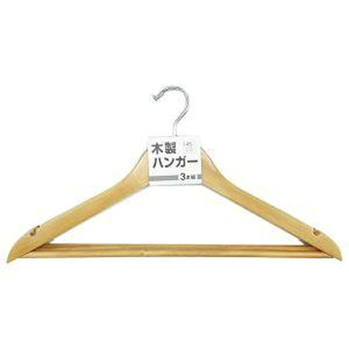 天然木を使用した素材感のあるハンガー。ジャケットやコート、スーツなどが掛けられる。【特徴】●本体は天然木製で、フックはスチール製●ジャケットやコート、スーツがかけられる【仕様】材質本体/天然木、フック/スチールサイズ幅45×高さ23×厚さ1...