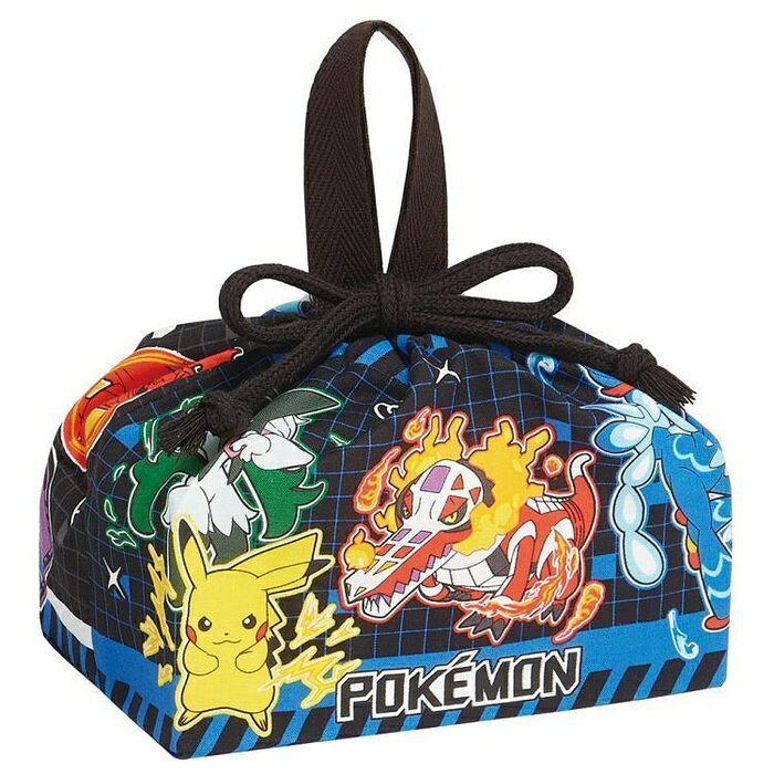 ポケットモンスターのキャラクターがデザインされた、お弁当箱を入れるマチ付きの巾着袋。【セット内容】●ランチ巾着袋 × 5個●1個の入数：1個【特徴】●底マチが120mmと深いため、お弁当箱が傾きにくい●間口が横290mmと広く開くため、お弁...