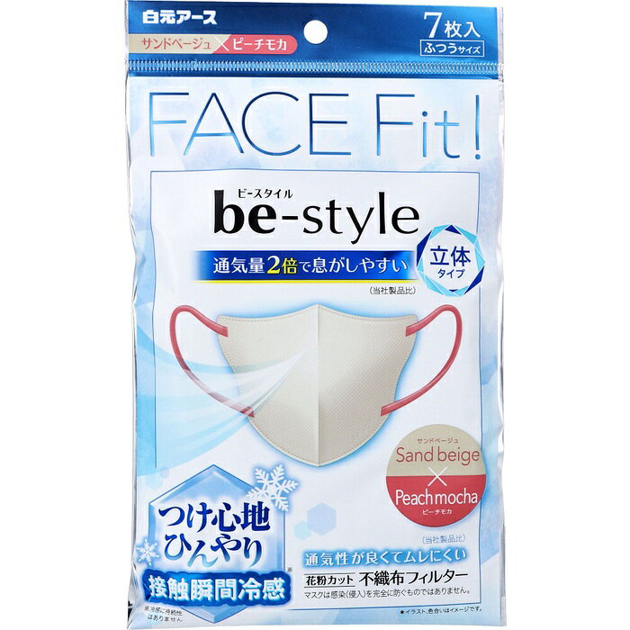 つけ心地ひんやり。すっきり美しい輪郭に。肌側に接触瞬間冷感素材を使用。つけた瞬間冷たさを感じられます。※冷感に持続性はありません。●通気量2倍で息がしやすい！(白元アース社製品比)通気性が良くてムレにくい。●ふんわり幅広耳ひも：耳が痛くなり...
