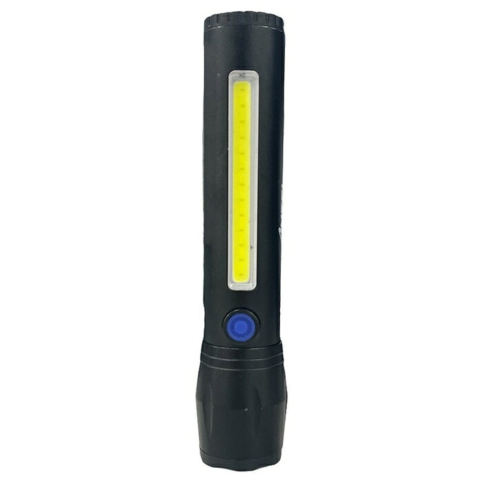 ●充電式●アルミ懐中電灯●集中光、拡散光(スライドして照らし方を変更)●点灯モード：メインライト(点灯)→メインライト(点滅)→サイドライト(点灯)仕様■電源：リチウムイオン充電池(3.7V)■バッテリー容量：1200mAh■充電時間：約5...